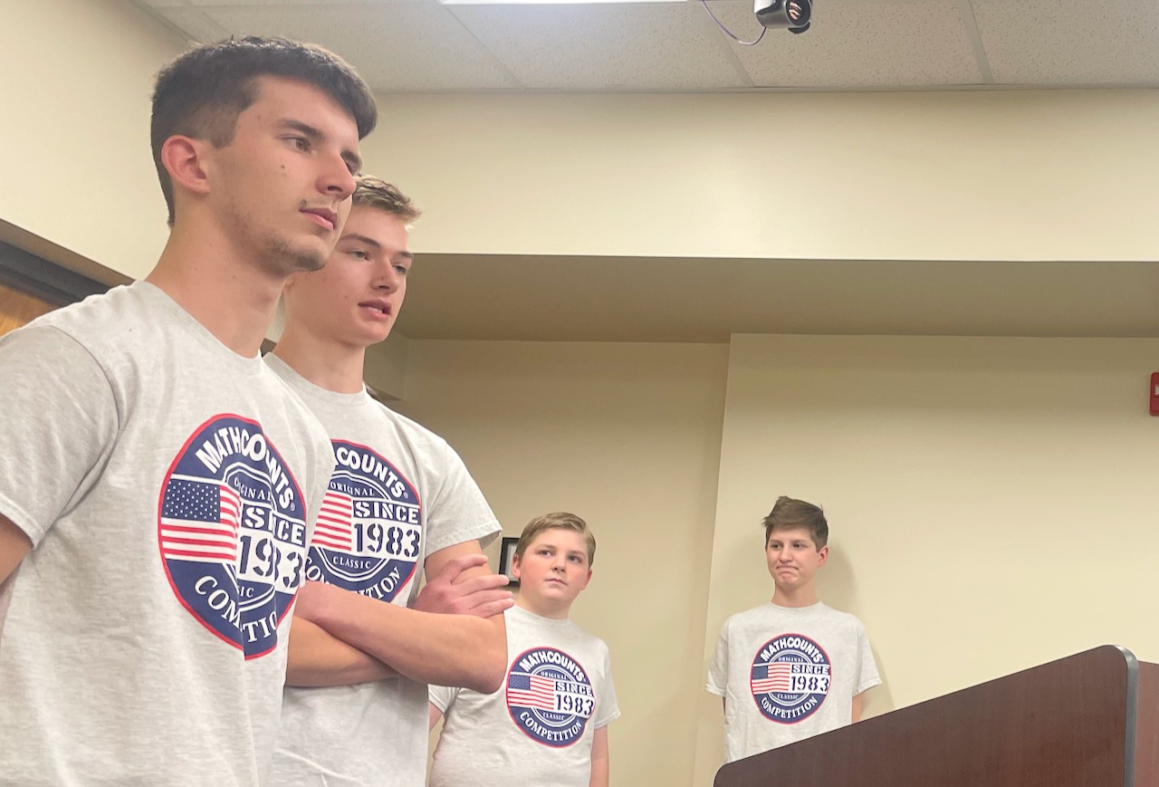 Holgate National MathCounts Qualifiers Visit With School Board ...