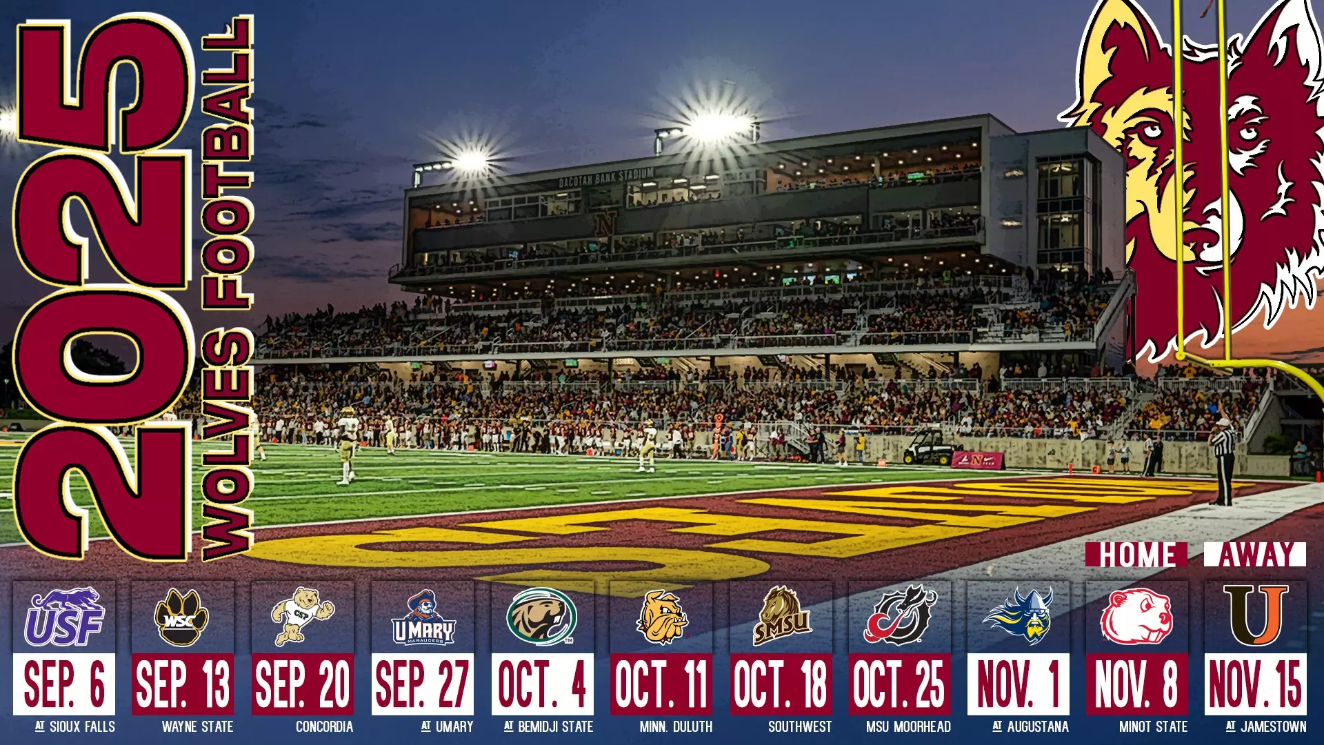 2025 Northern State Football Schedule Includes Six Home Games ...
